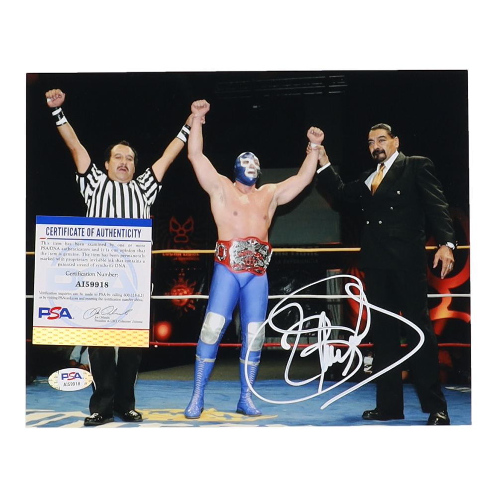 Blue Demon Jr. Signed AAA 8x10 Photo (PSA) | Pristine Auction