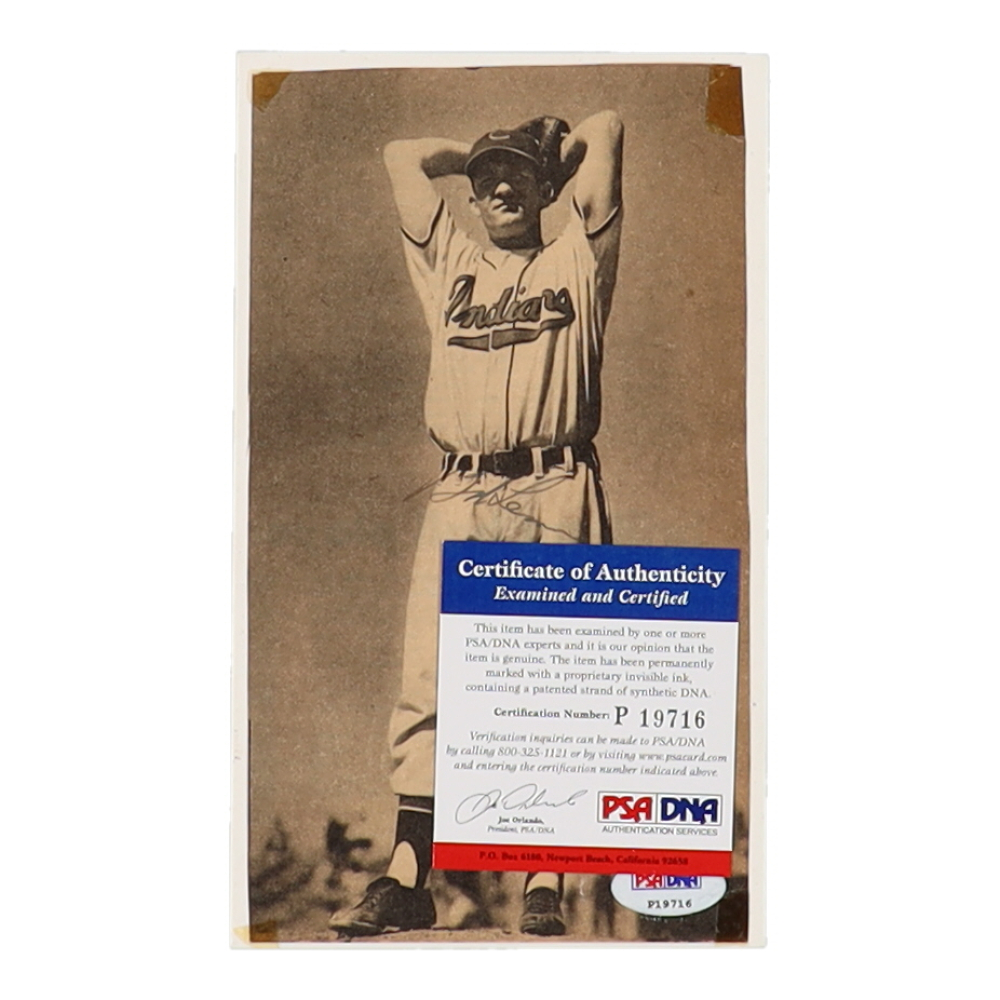 Bob Lemon Signed Indians 5x8 Photo on Cardboard (PSA) | Pristine Auction