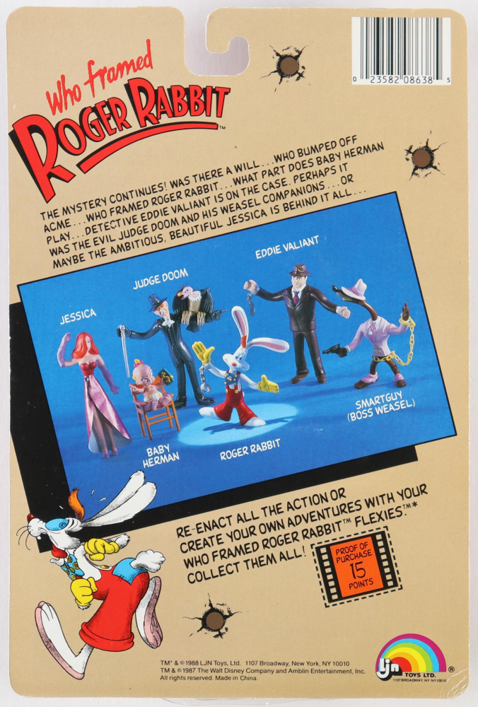 Charles Fleischer Signed "Who Framed Roger Rabbit" Toy Inscribed "Roger ...