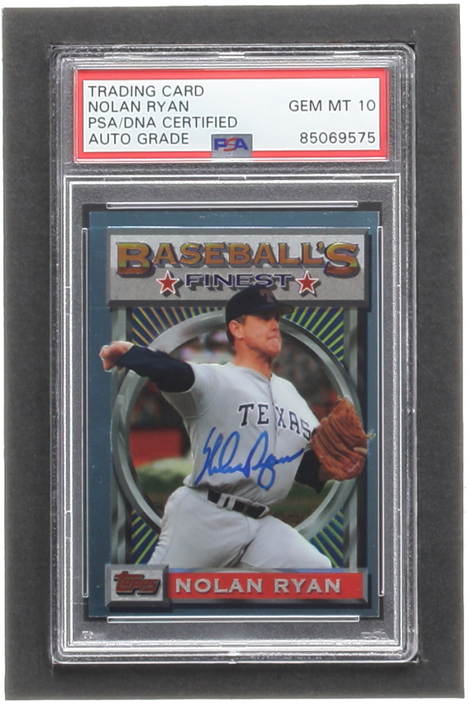 Nolan Ryan Signed 1993 Finest #107 AS (PSA | Auto Grade 10) | Pristine ...