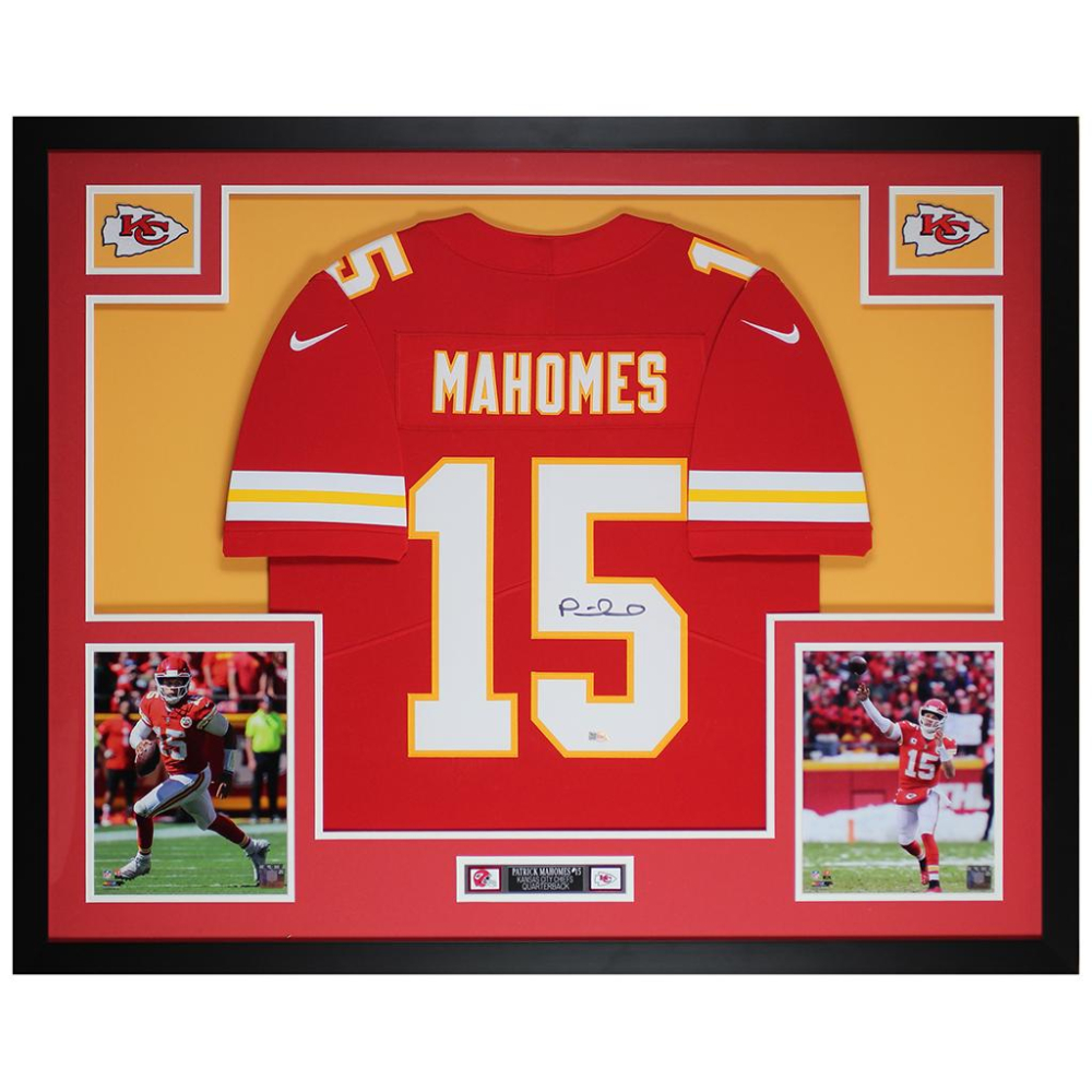 Patrick Mahomes Signed Custom Framed Jersey Display (Fanatics ...