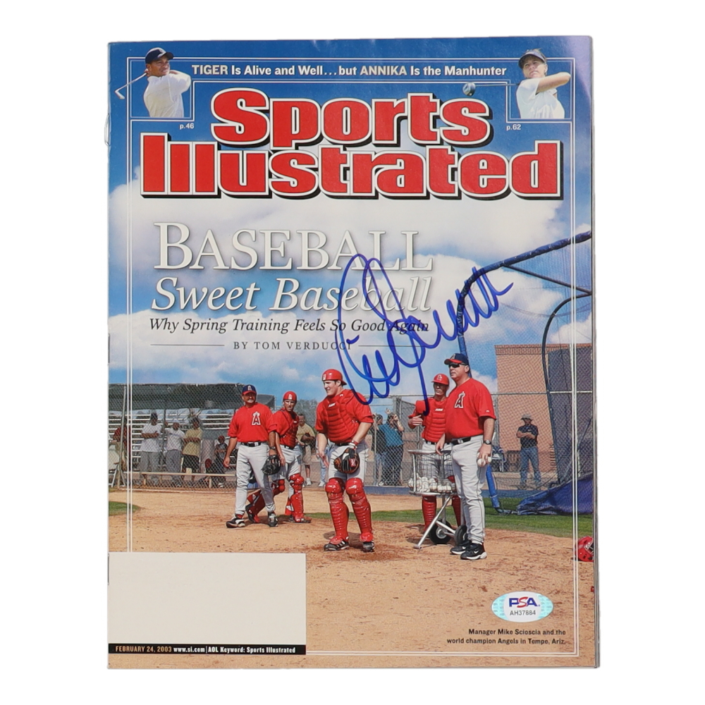 Mike Scioscia Signed Angels 2003 Sports Illustrated Magazine (PSA) | Pristine Auction