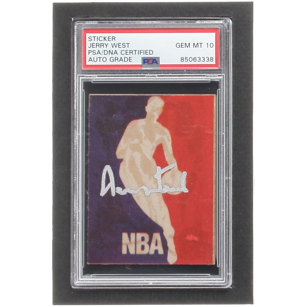 Jerry West Signed NBA Logo Sticker (PSA | Auto Grade 10) | Pristine Auction
