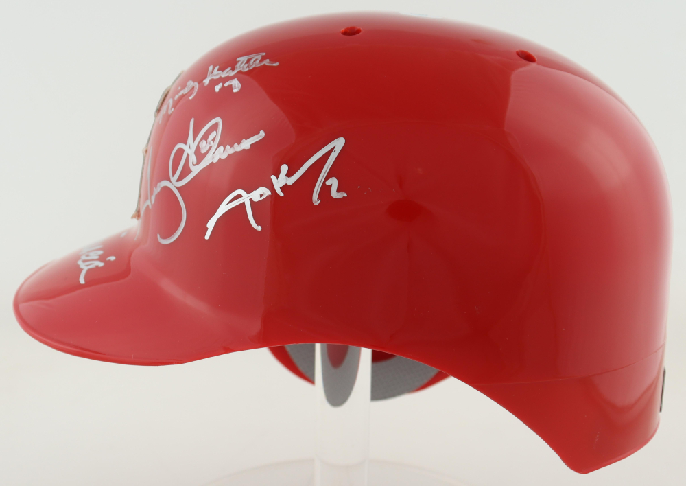 2002 Angels Full-Size Batting Helmet Signed By (7) With Mike Scioscia ...