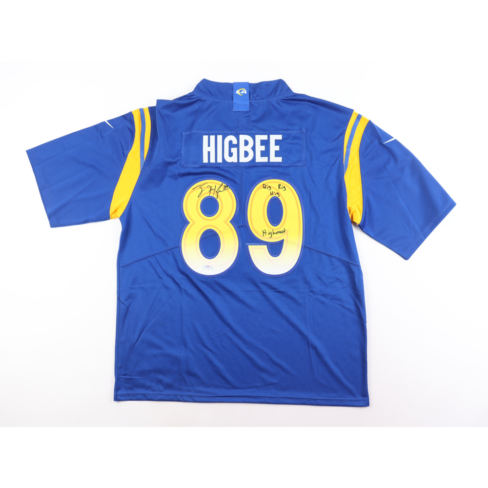 Tyler Higbee Signed Jersey Inscribed "Big Rig Hig" & "Higbeast" (PSA ...