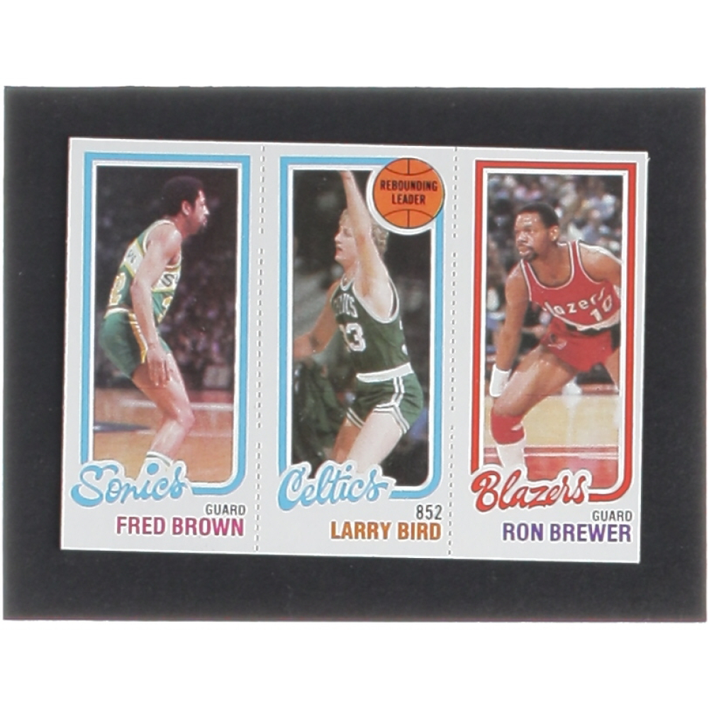 Fred Brown #228 / Larry Bird #31 TL / Ron Brewer #198 1980-81 Topps ...