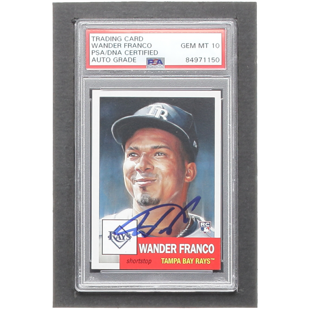 Wander Franco Signed 2022 Topps Living #495 RC (PSA | Autograph Graded ...