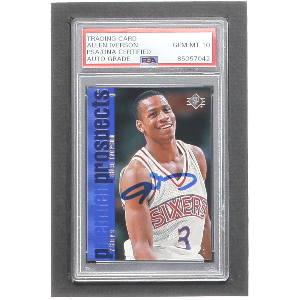 Allen Iverson Signed 1996-97 SP #141 RC (PSA | Autograph Graded PSA 10 ...