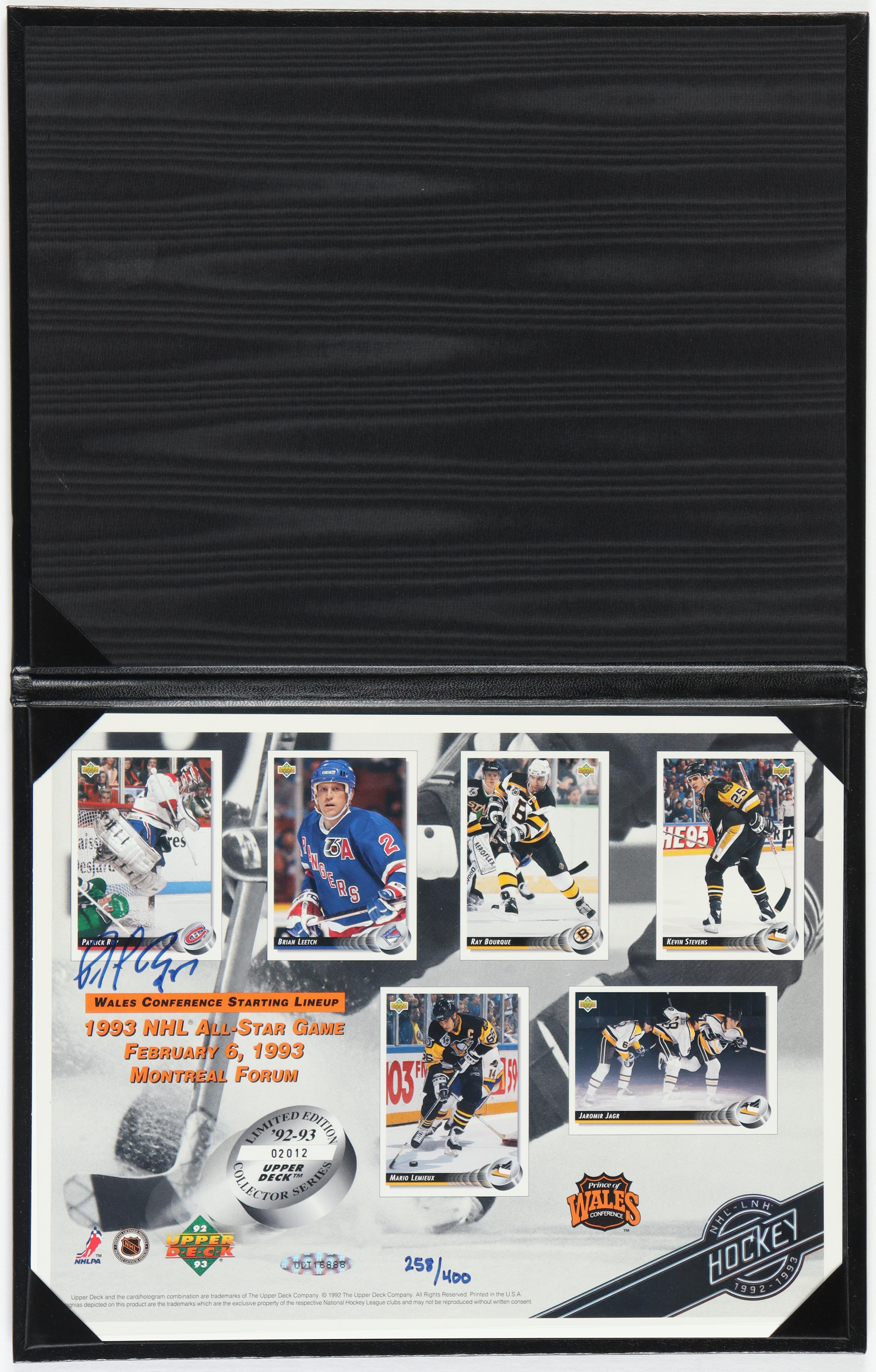 Patrick Roy Signed LE 8x10 1993 Canadiens Starting Line Up Photo With ...