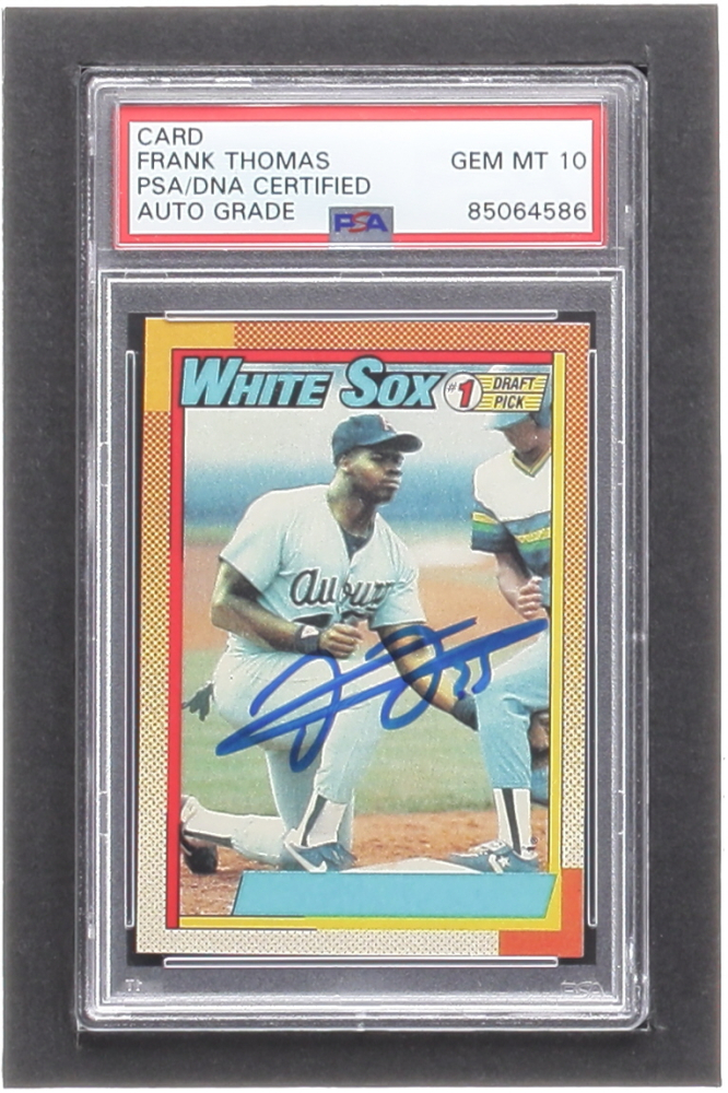 Frank Thomas Signed Custom Trading Card (PSA | Autograph Graded PSA 10 ...