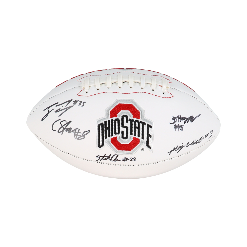 Ohio State Buckeyes Logo Football Signed By (5) with Miyan Williams ...