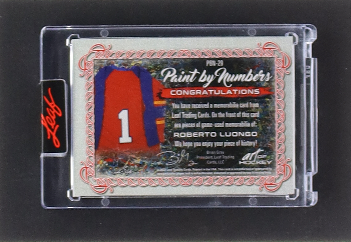 Roberto Luongo 2022 Leaf Art of Hockey Paint by Numbers Materials ...