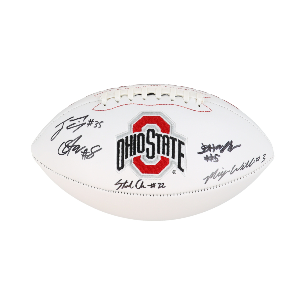 Ohio State Buckeyes Logo Football Signed By (5) with Miyan Williams ...