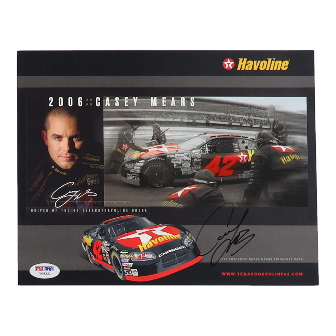 Casey Mears Signed NASCAR 8x10 Flyer (PSA) | Pristine Auction