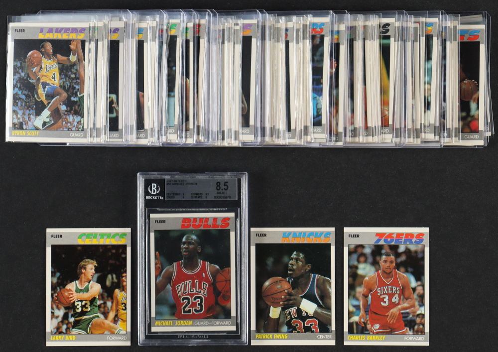 1987-88 Fleer Complete Set Of (132) Basketball Cards With Michael 