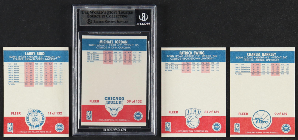 1987-88 Fleer Complete Set of (132) Basketball Cards with Michael ...