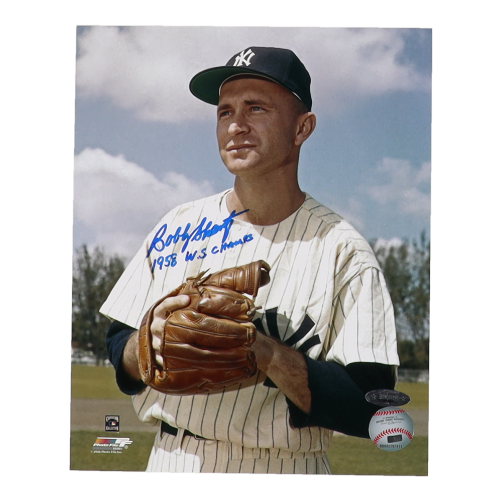 Bobby Shantz Signed Yankees 8x10 Photo Inscribed "1958 W.S. Champs ...