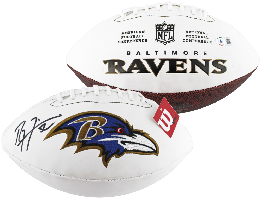 Ray Lewis Signed Ravens Logo Football (Beckett) | Pristine Auction