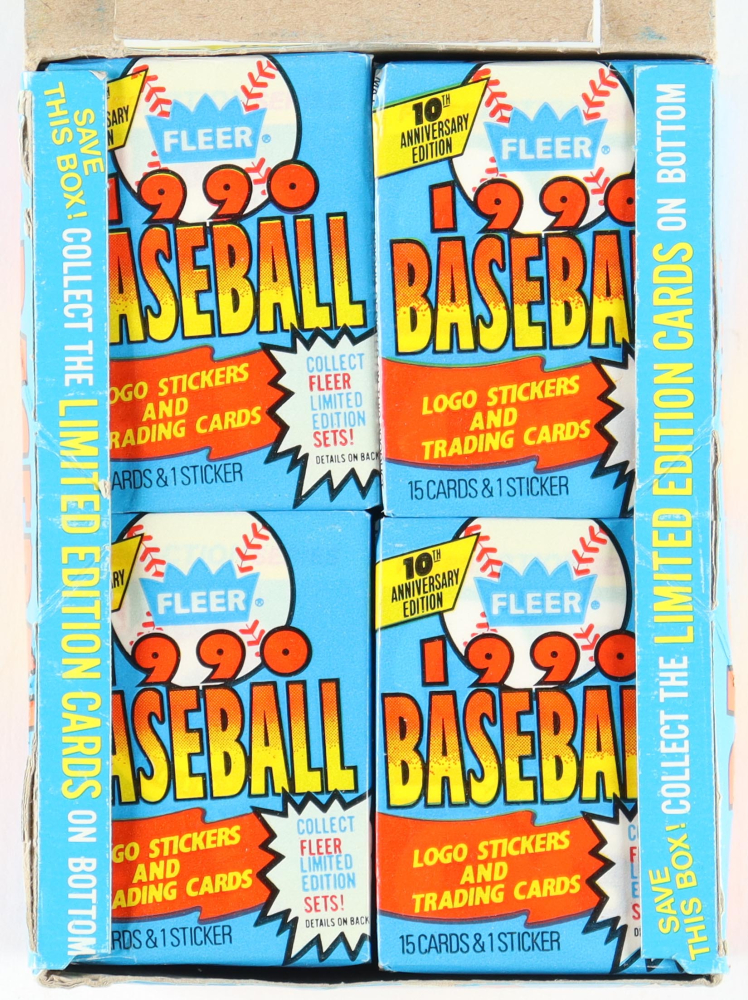 1990 Fleer Baseball Wax Box With (36) Packs | Pristine Auction