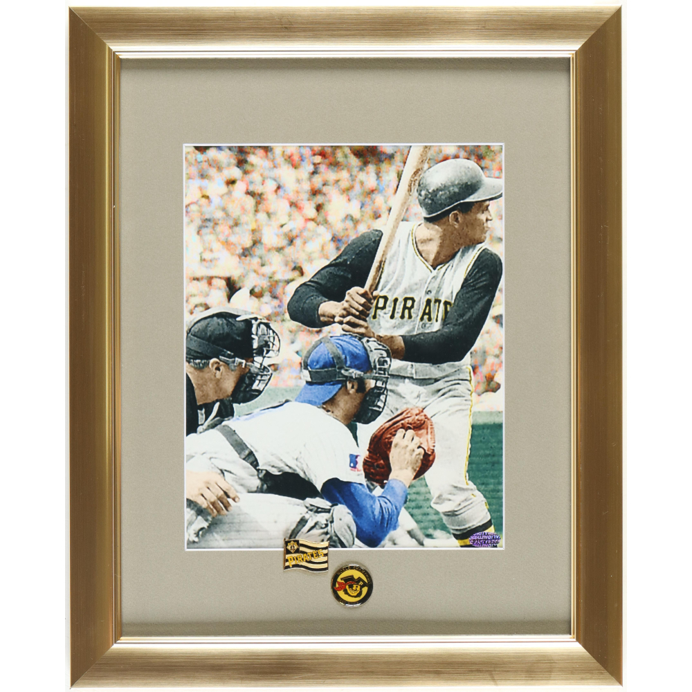 Roberto Clemente Pirates Custom Framed Photo Display with 1960 World ...