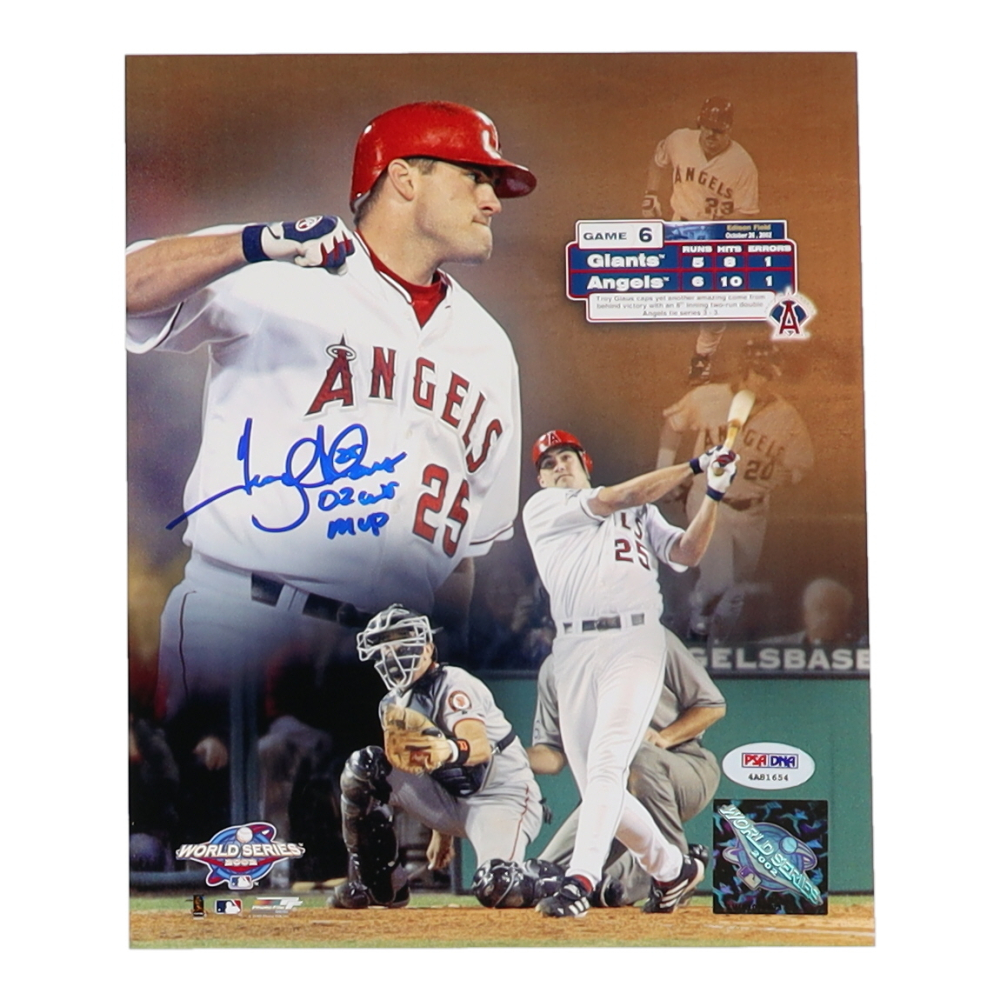 Troy Glaus Signed Angels 8x10 Photo Inscribed "02 WS MVP" (PSA ...