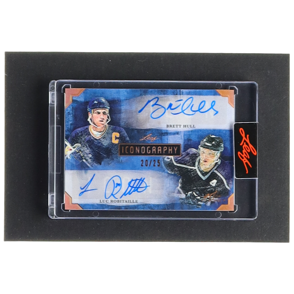 Brett Hull / Luc Robitaille 2022 Leaf Art of Hockey Iconography Bronze ...