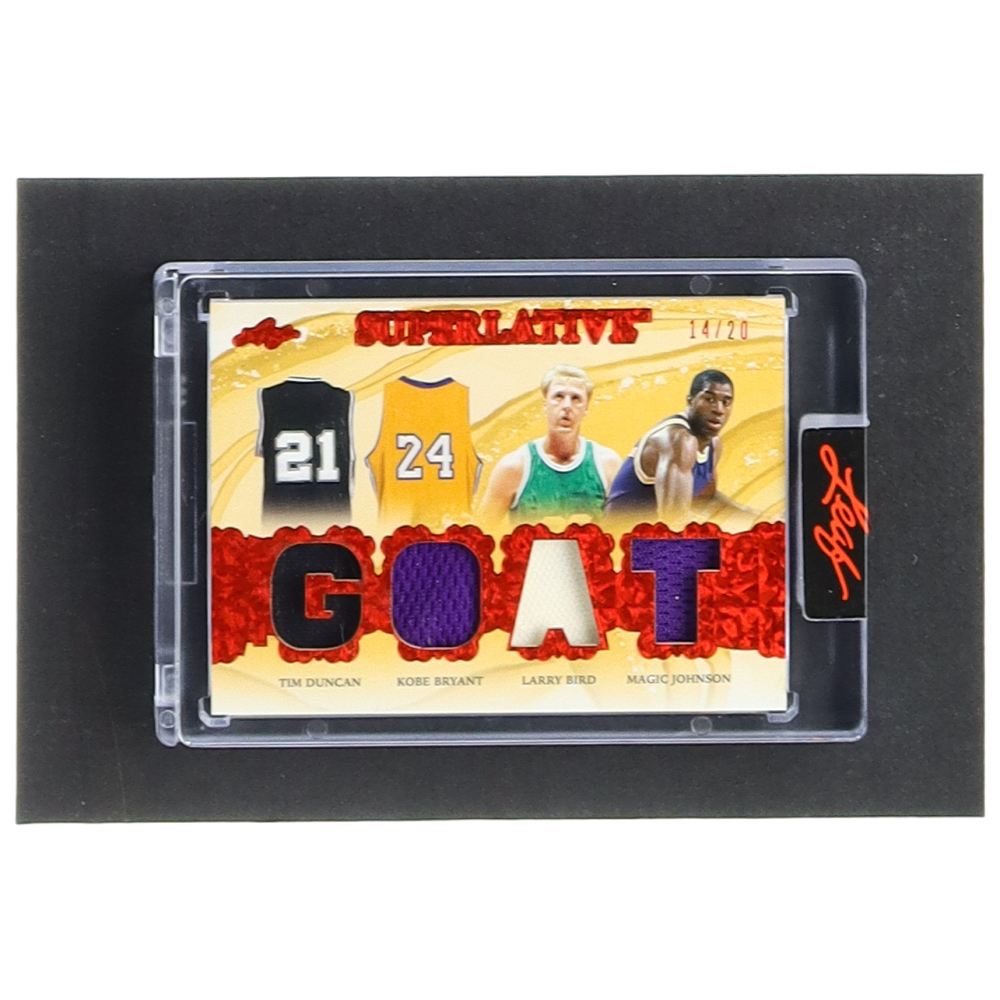 Tim Duncan / Kobe Bryant / Larry Bird / Magic Johnson 2023 Leaf ...