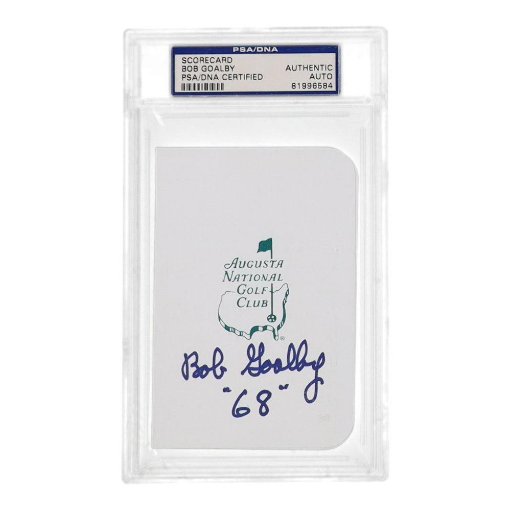 Bob Goalby Signed Augusta National Golf Club Scorecard Inscribed "68 ...