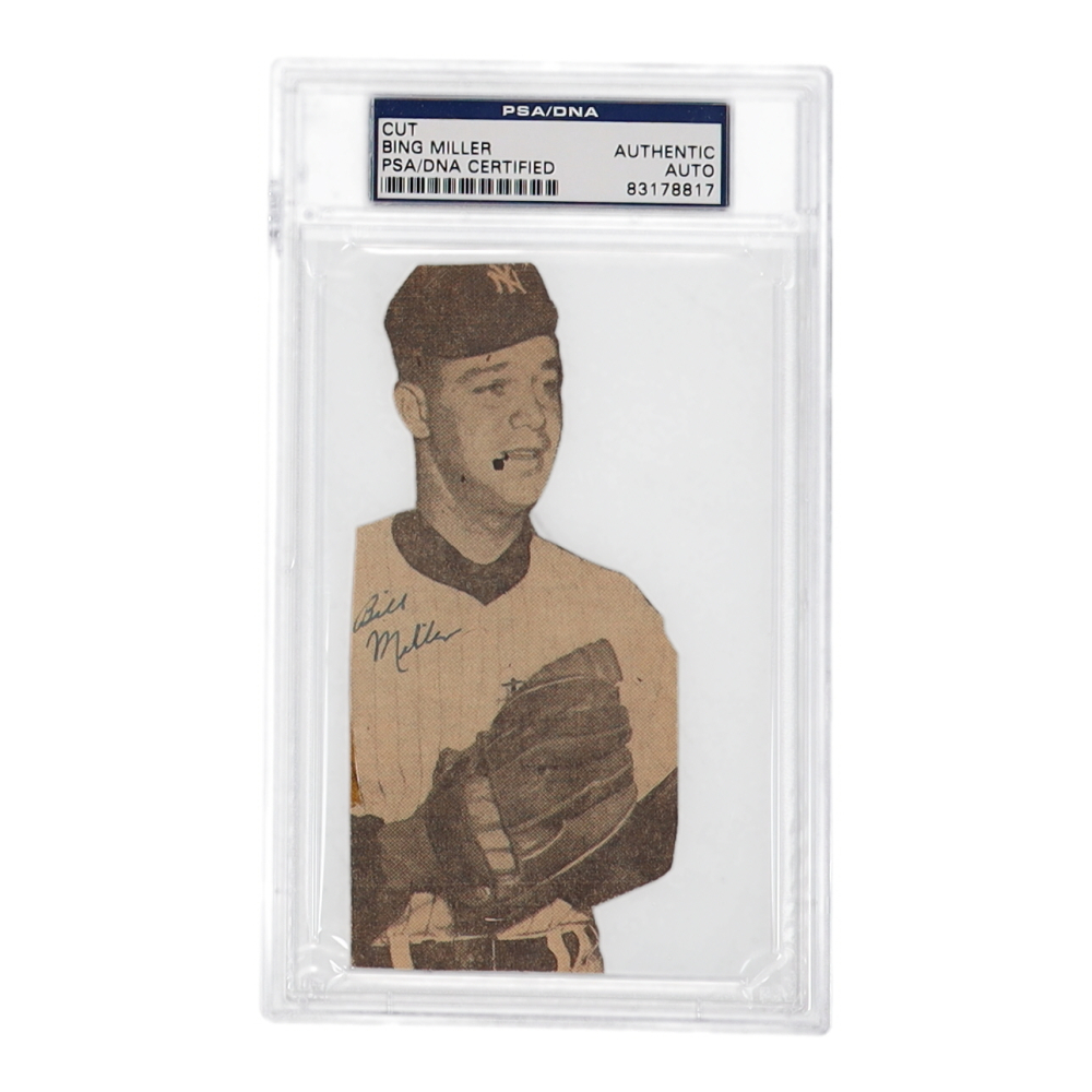 Bing Miller Signed Yankees Cut (PSA) | Pristine Auction