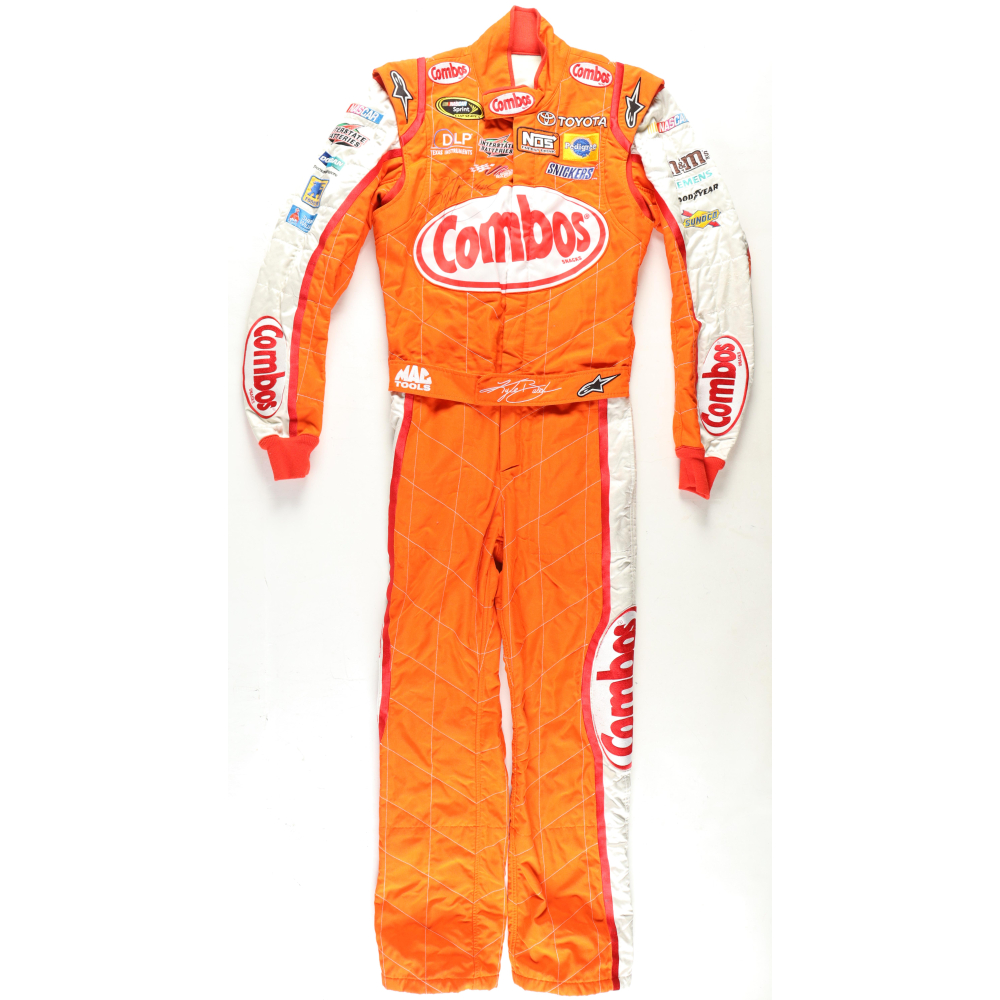 Kyle Busch Signed 2008 NASCAR Combos Race-Worn Fire Suit From Race Win ...
