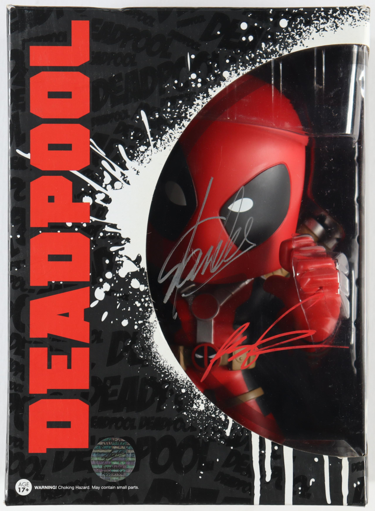 Stan Lee & Rob Liefeld Signed "Deadpool" Vinyl Sugar Super Deluxe ...