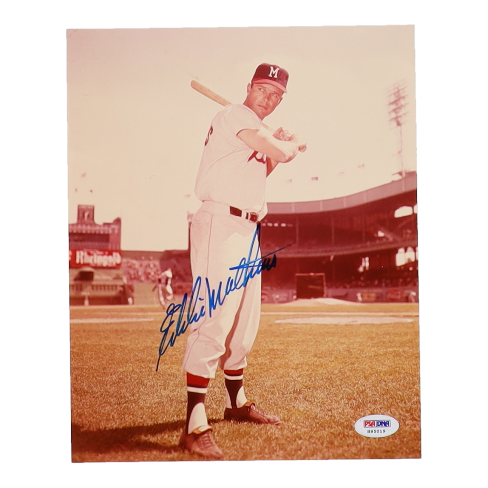 Eddie Mathews Signed Braves 8x10 Photo (PSA) | Pristine Auction
