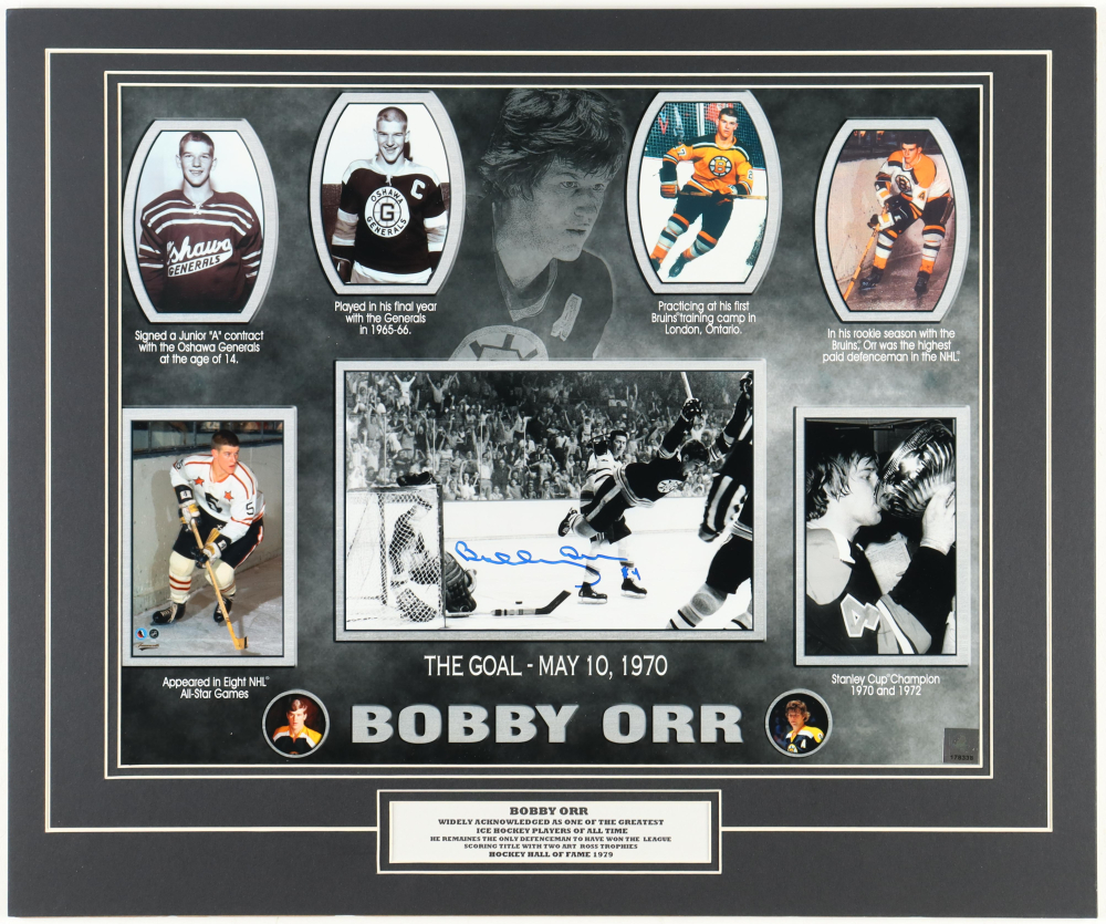 Bobby Orr Signed 20x24 Custom Matted Photo Display (Great North Road ...