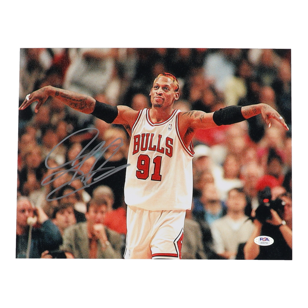 Dennis Rodman Signed Bulls 11x14 Photo (PSA) | Pristine Auction