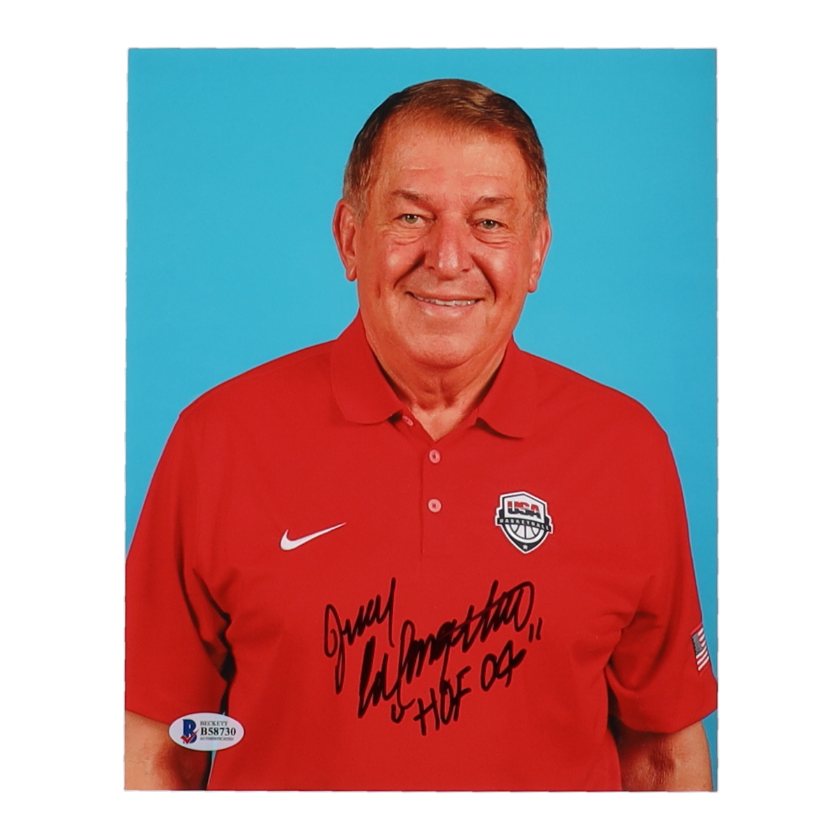 Jerry Colangelo Signed 8x10 Photo Inscribed "HOF 04" (Beckett) | Pristine Auction