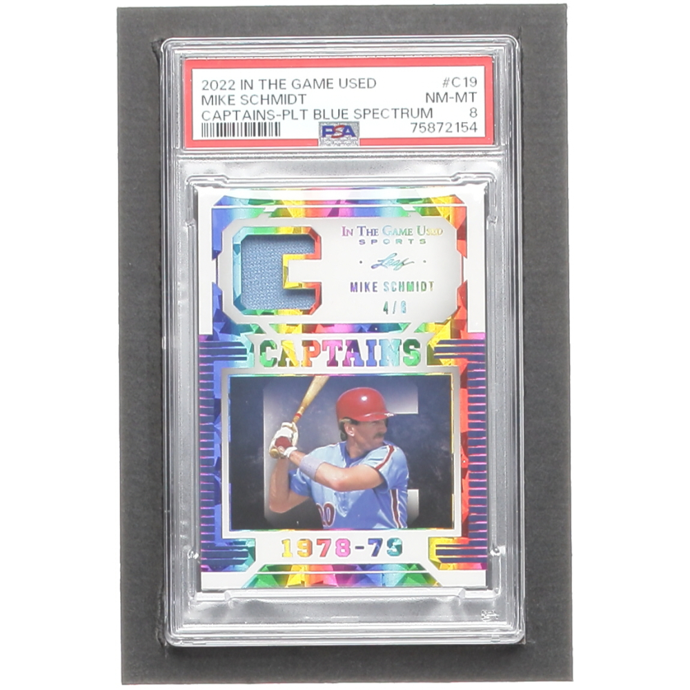 Mike Schmidt 2022 ITG Used Sports Captains Materials Platinum Blue ...