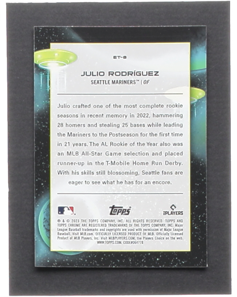 Julio Rodriguez 2023 Topps Cosmic Chrome Extraterrestrial Talent #ET8 | Pristine Auction