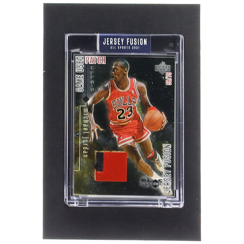 Michael Jordan 2021 Jersey Fusion Game Used Patch #MJDT #58/75 ...