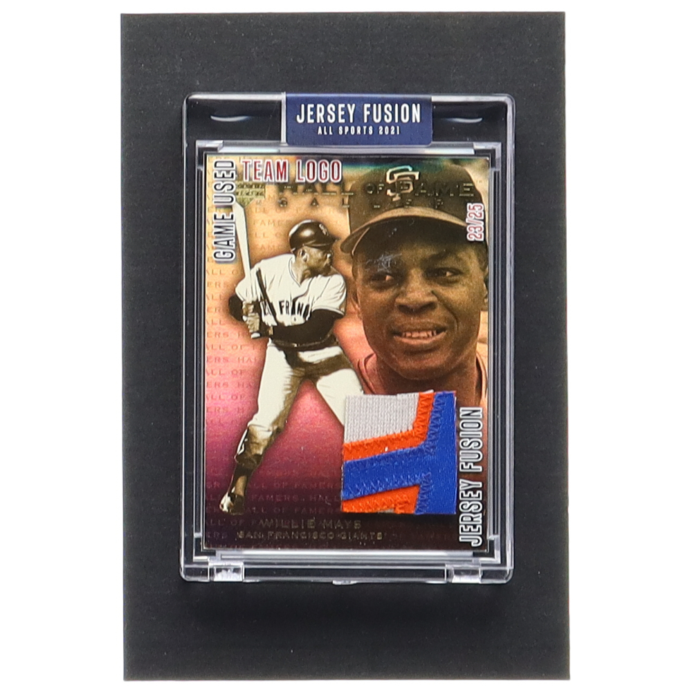 Willie Mays 2021 Jersey Fusion Game Used Team Logo #WM79 #23/25 ...