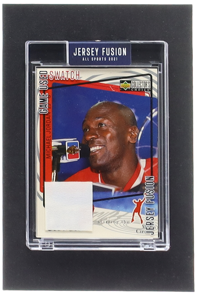 Michael Jordan 2021 Jersey Fusion Game Used Swatch #MJ96 | Pristine Auction