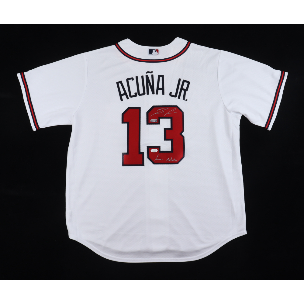Ronald Acuna Jr. Signed Braves Jersey Inscribed "Acuna Matata" (JSA ...