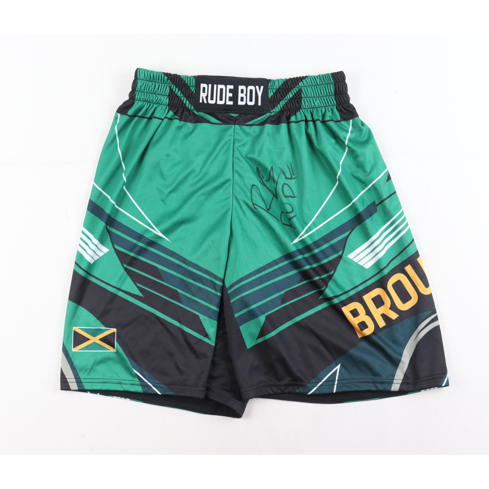 Randy "Rude Boy" Brown Signed UFC Fight Shorts Inscribed "Rude" (PA ...