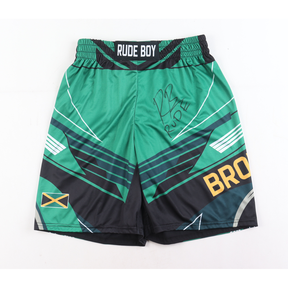 Randy "Rude Boy" Brown Signed UFC Fight Shorts Inscribed "Rude" (PA ...