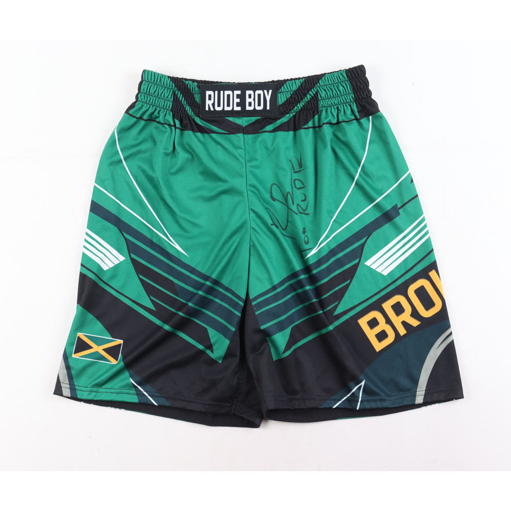Randy "Rude Boy" Brown Signed UFC Fight Shorts Inscribed "Too Rude" (PA ...