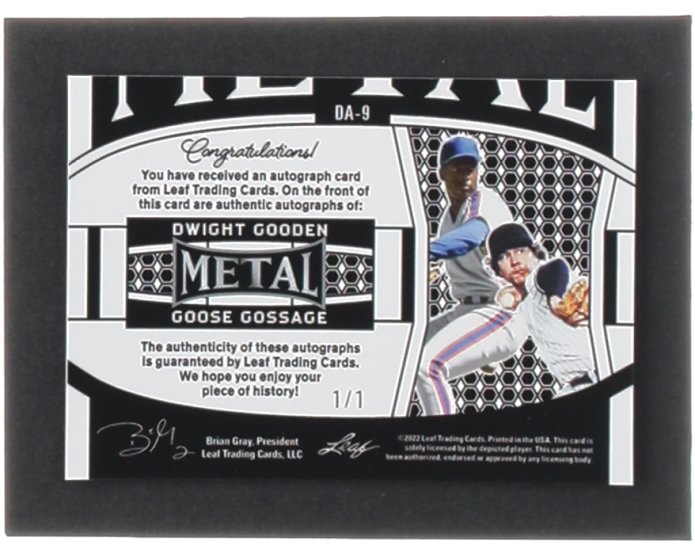 Dwight Gooden / Goose Gossage 2022 Leaf Metal Dual Autographs Red Mojo ...