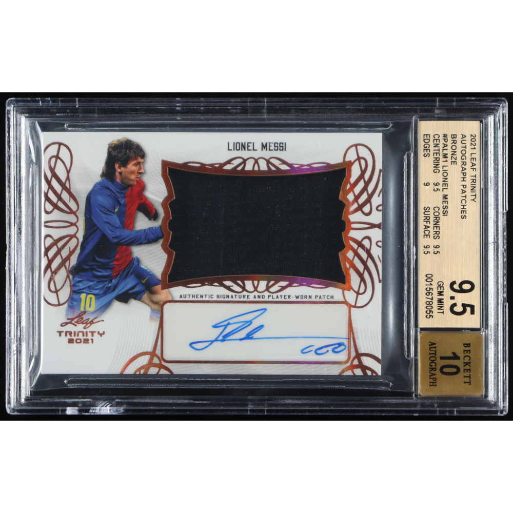Lionel Messi 2021 Leaf Trinity Autograph Patches Bronze #PALM1 (BGS 9.5 ...