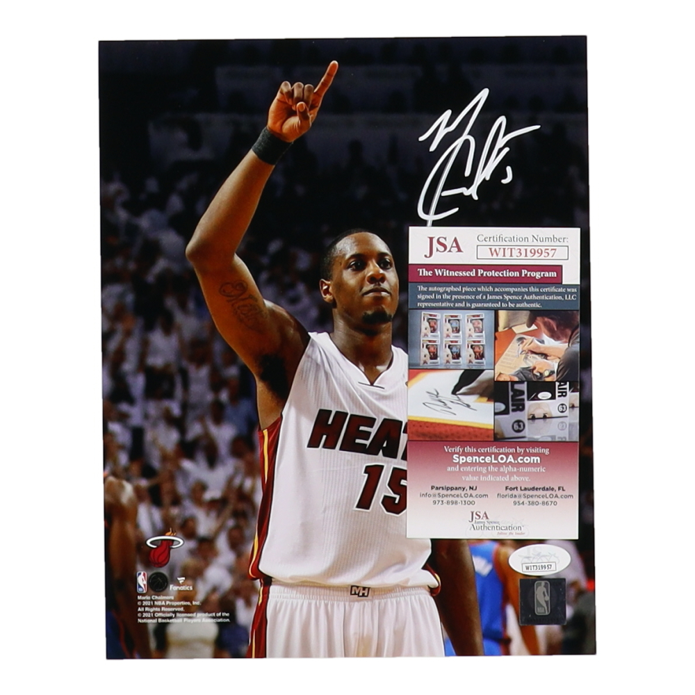 Mario Chalmers Signed Heat 8x10 Photo (JSA) | Pristine Auction