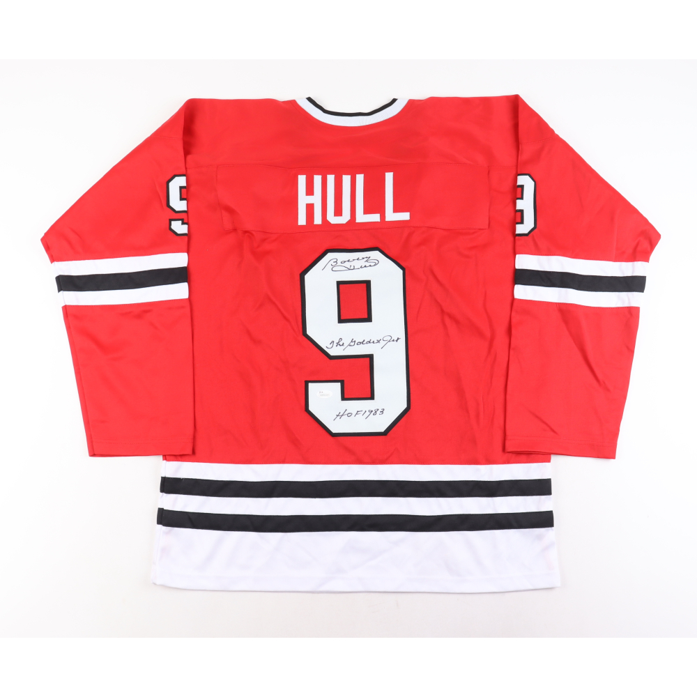 Bobby Hull Signed Jersey Inscribed "'The Golden Jet" & "HOF 1983" (JSA ...