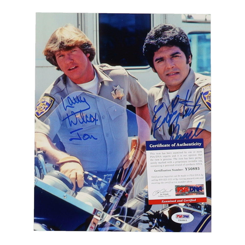 Larry Wilcox & Erik Estrada Signed "CHiPs" 8x10 Photo Inscribed "Jon ...
