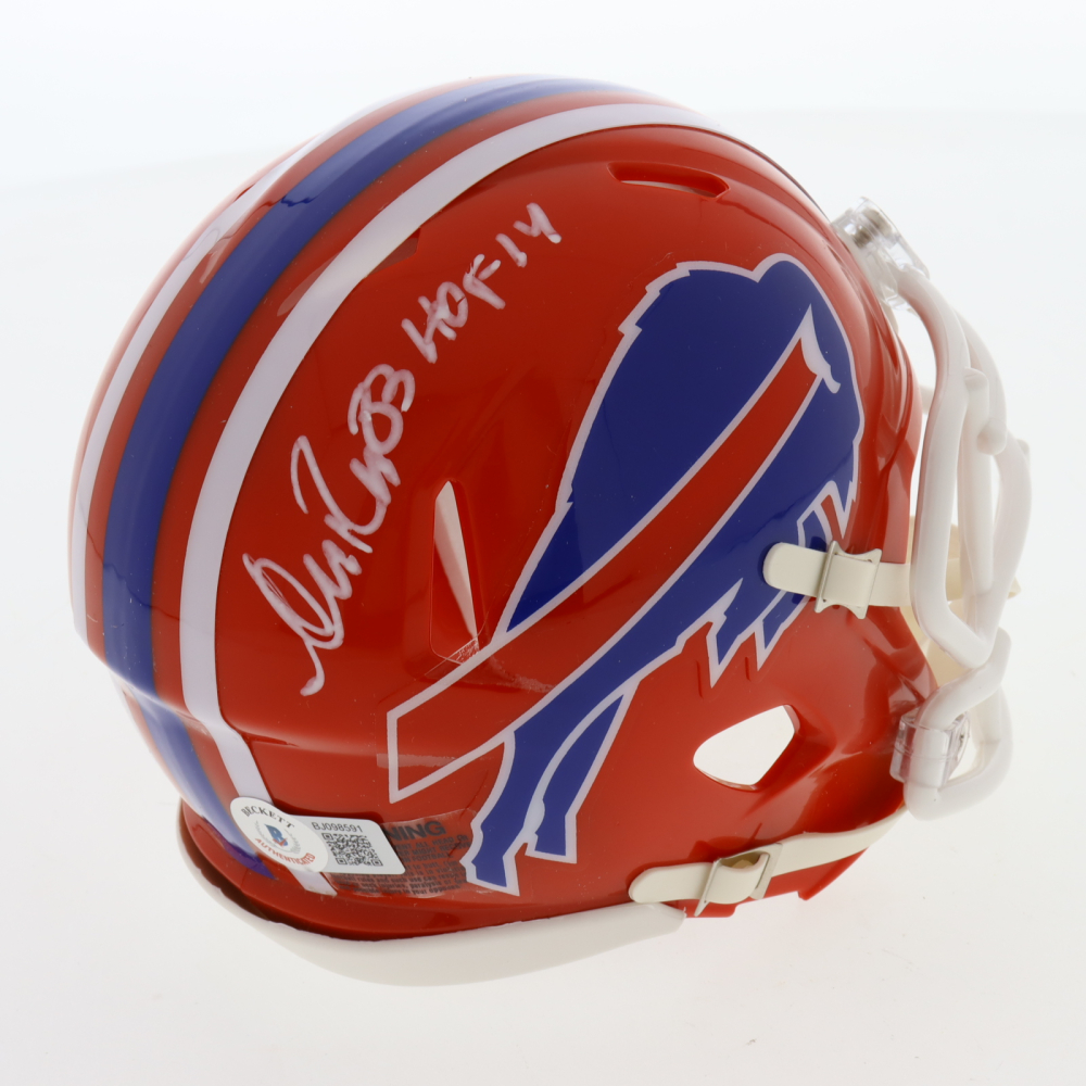 Andre Reed Signed Bills Speed Mini Helmet Inscribed "HOF 14" (Beckett ...